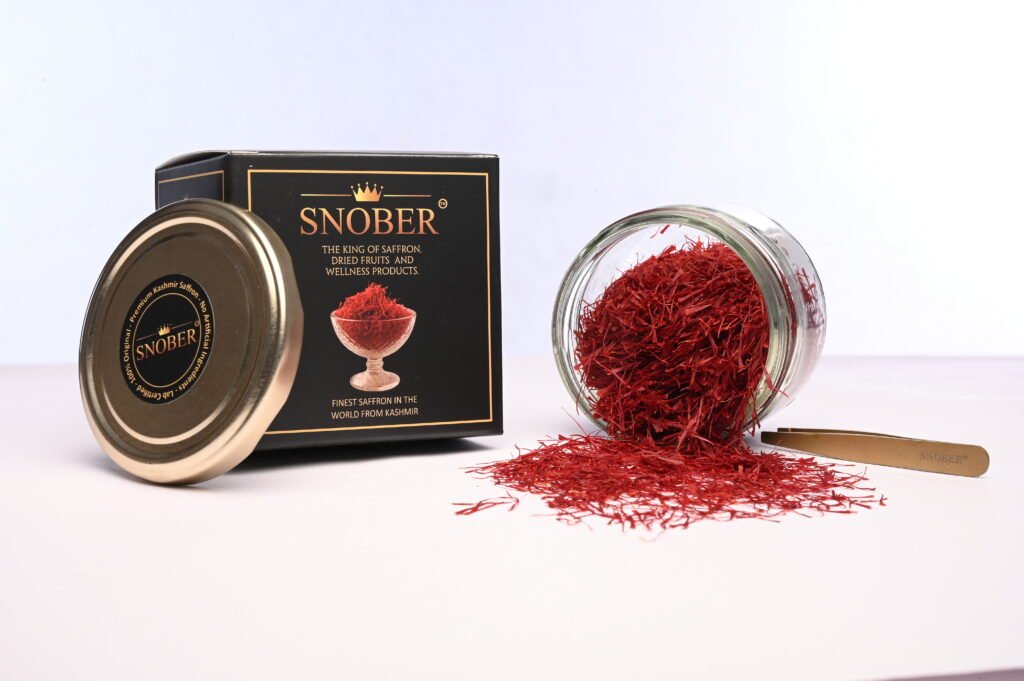 Snober Saffron - Lab Certified - Pure Kashmir Kesar - Grade 1 - Snober